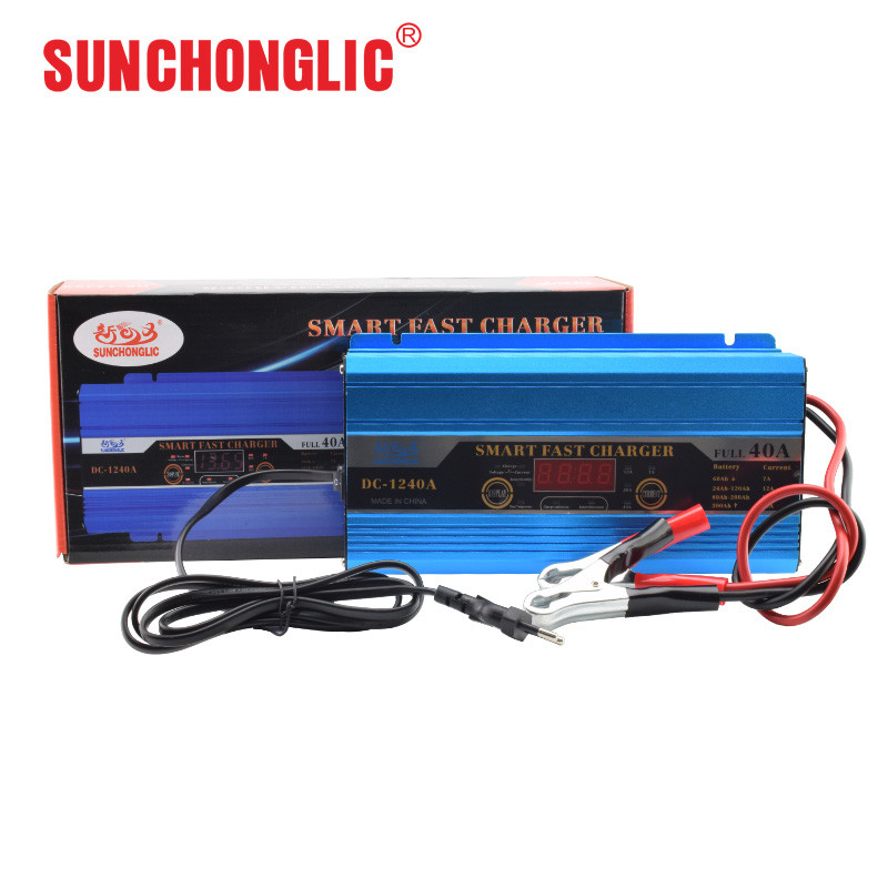 LED Display AGM GEL Battery Charger Safe 12v 40a 3 Phase Battery Charger