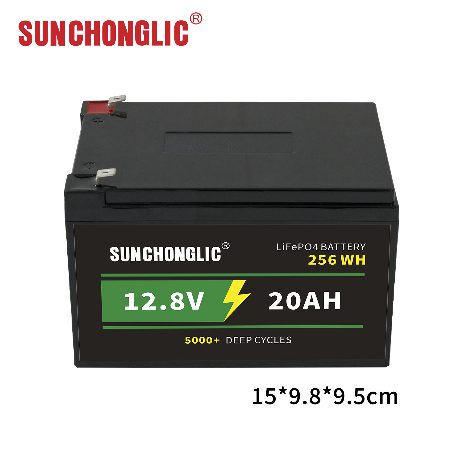 12.8V 20Ah LiFePO4 Battery with Overheating Protection