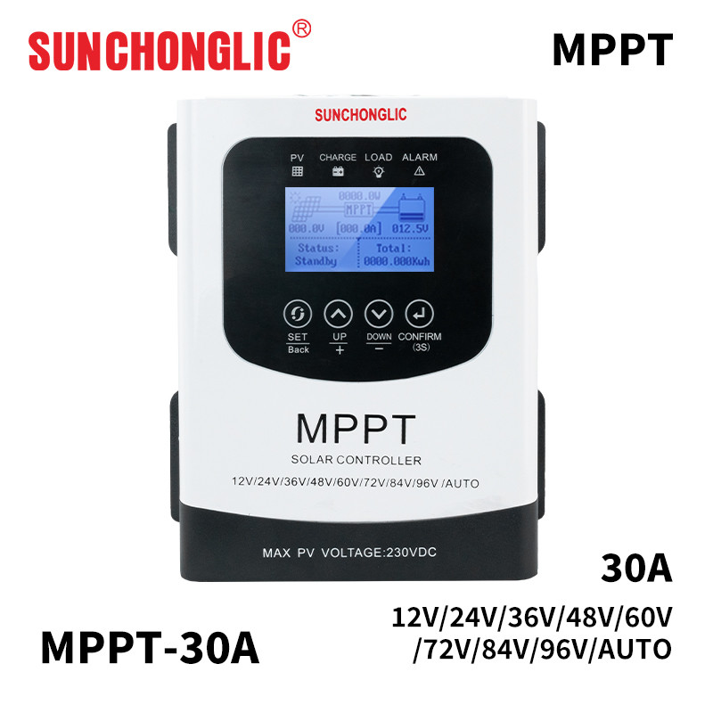 Intelligent 30A MPPT Solar Charge Controller Stable 24v MPPT Charge ...
